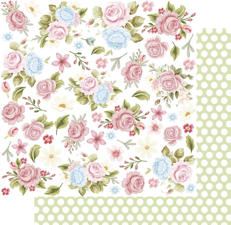 Uniquely Creative - 12x12 Paper - Patchwork Roses - Jelly Roll ...