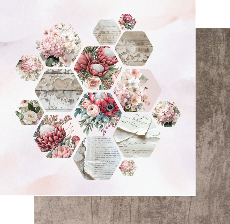 Cut Florals - 12x12 Paper | Paperbark Blooms | Uniquely Creative
